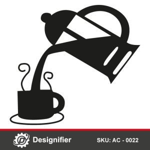 Coffee Cup Art AC0022, DXF File Ready to Cut by Laser Cutter, Plasma ...
