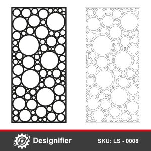 Decorative Panel Circles LS 0008 Design for cutting applications, DXF ...