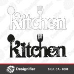 Kitchen Sign CA0008 Design, DXF File Ready to cut By Laser Cutter, CNC ...