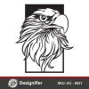 Bald Eagle DXF AC0031, CDR SVG File Ready to Cut For Laser And CNC ...
