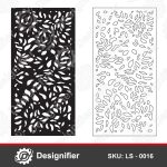 Botanical Privacy Screen DXF LS0016, CDR SVG File Ready To Cut With ...
