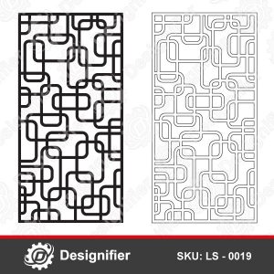 Rounded Rectangle Privacy Screen DXF LS0019, Vector File CDR Ready To ...