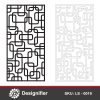 Rounded Rectangle Privacy Screen DXF LS0019, Vector File CDR Ready To ...