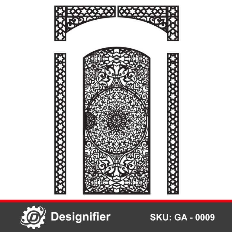 Center Mandala Ornament Gate DXF GA0009, CDR SVG File For Laser, Plasma ...