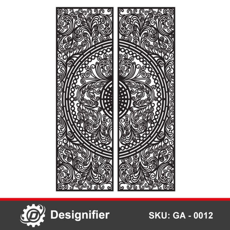Dual Scroll Gate DXF GA0012, CDR SVG File Ready For Laser Cut And ...
