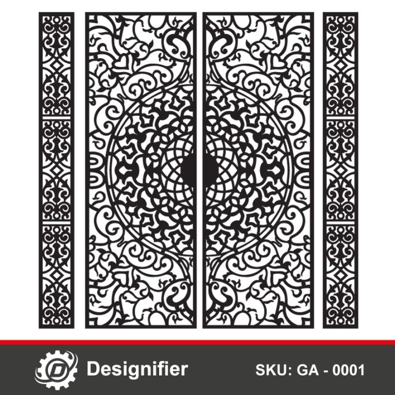 Oriental Ornament Gate DXF GA0001, SVG CDR File Ready For Laser Cut And ...