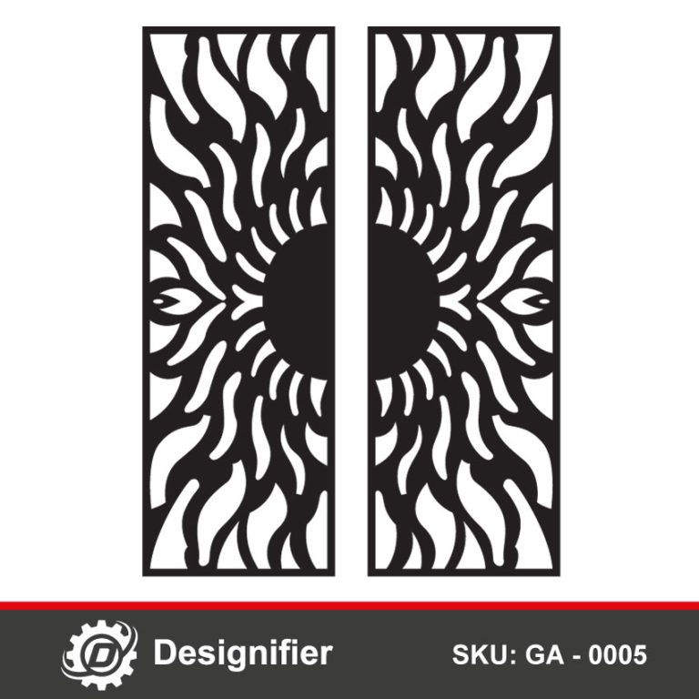 Sun Fire Gate Design Dxf Ga0005 Cdr Svg File Ready For Laser Cut And