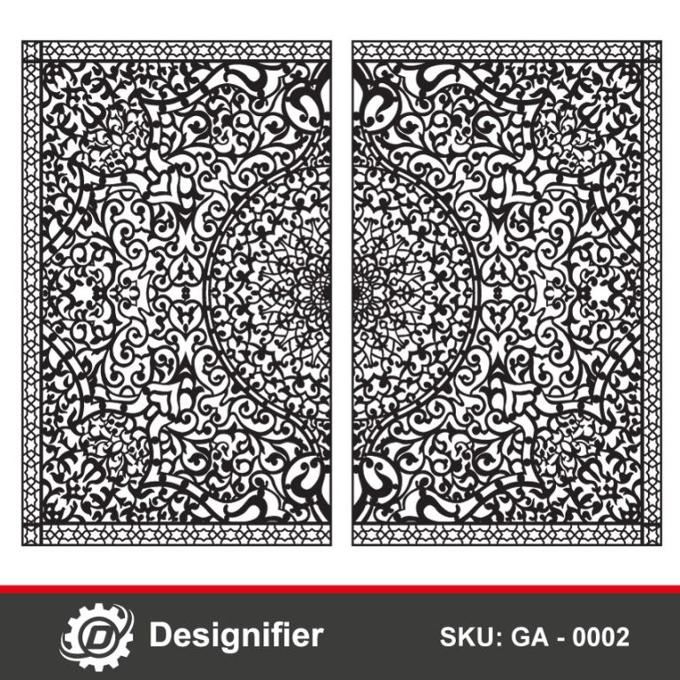 Symmetric Ornament Gate DXF GA0002, SVG CDR File Ready For Laser Cut ...