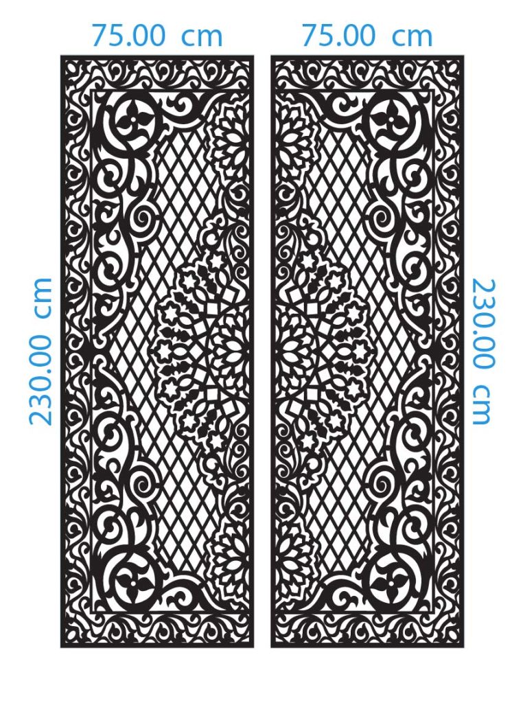 Oriental Large Corner Gate DXF GA0017, CDR SVG Vector File For Laser ...
