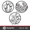 Circle Flower Set DXF AC0050, CDR SVG File For Laser Cut And CNC ...