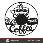 Coffee Time Wall Art DXF AC0053, SVG CDR File Ready For Cutting By ...