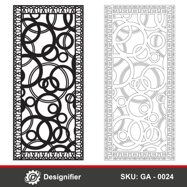 Intersected Circles Door DXF GA0024, SVG CDR File Ready To Cut By Laser ...