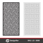 Geometric Grid Privacy Screen DXF LS0058, CDR SVG File For Laser CNC ...