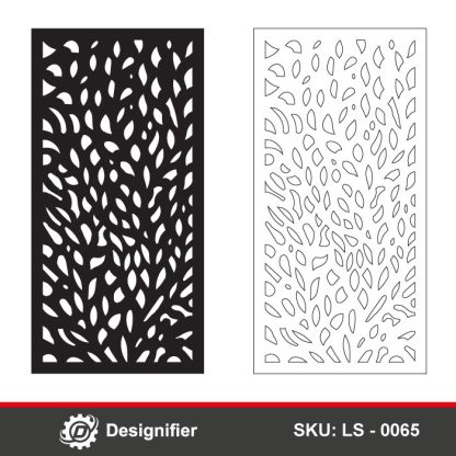 Botanical Privacy Screen DXF LS0065, CDR SVG File Ready To Cut With ...