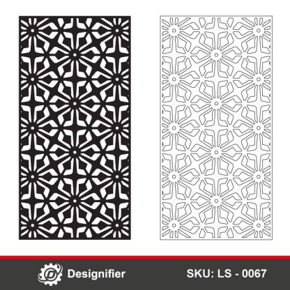 Kaleidoscope Reflection Privacy Screen DXF LS0067, CDR SVG File For ...