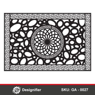 Random Ovals Gate DXF GA0027, SVG CDR File Ready To Cut By Laser Or ...