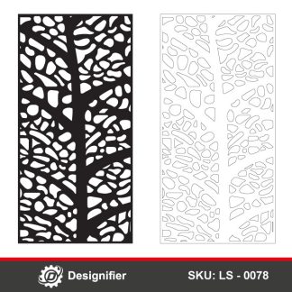 Detailed Leaf Privacy Screen DXF LS0078, SVG CDR File Ready To Laser ...