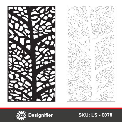 Detailed Leaf Privacy Screen DXF LS0078, SVG CDR File Ready To Laser ...