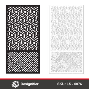Geometric Hexagon Privacy Screen DXF LS0076, CDR SVG File For Laser CNC ...