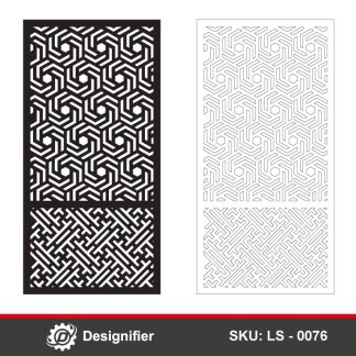 Geometric Hexagon Privacy Screen DXF LS0076, CDR SVG File For Laser CNC ...
