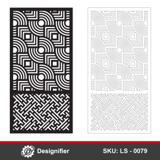 Geometric Circles Squares Privacy Screen DXF LS0079, CDR SVG File For ...