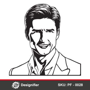 Tom Cruise Face DXF PF0028, SVG File Ready to Cut for Decoration By ...