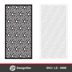 Hex Weave Privacy Screen DXF LS0088, CDR SVG File For Laser CNC Cutting ...