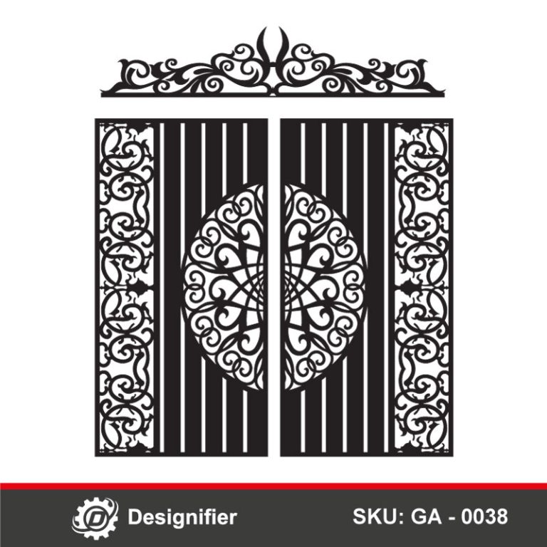 Scroll Mandala Gate DXF GA0038, CDR Vector File For Laser Or Plasma Cut ...