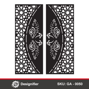 Arabesque Floral Center Gate DXF GA0050, CDR SVG File For Laser, And ...