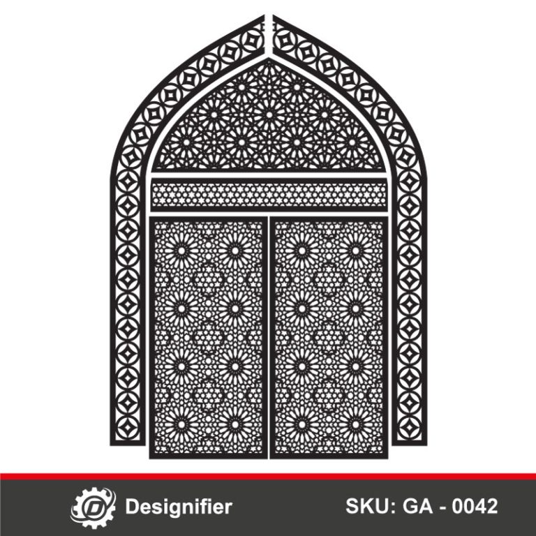 Islamic Mosque Gate DXF GA0042, CDR SVG File For Laser, Plasma, And ...