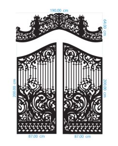 Rich Ornament Gate DXF GA0048, CDR Vector File For Laser Cut Or Plasma ...