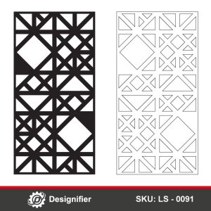 Diagonal Square Privacy Screen DXF LS0091, CDR SVG Vector File Ready ...