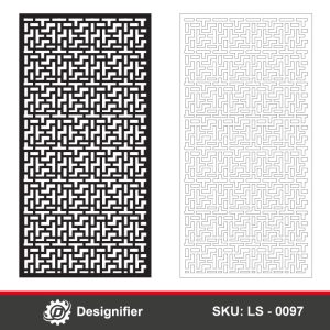 Maze Pattern Privacy Screen DXF LS0097, CDR SVG File For Laser CNC ...