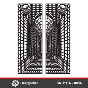 Corridor Optical Illusion Gate DXF GA0084, CDR SVG Vector File For ...