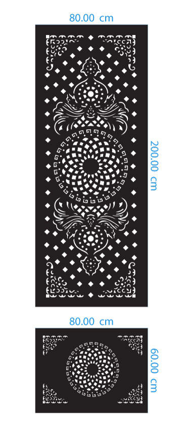 Lotus Motif Gate DXF GA0089, CDR SVG Vector File For Laser And Plasma ...